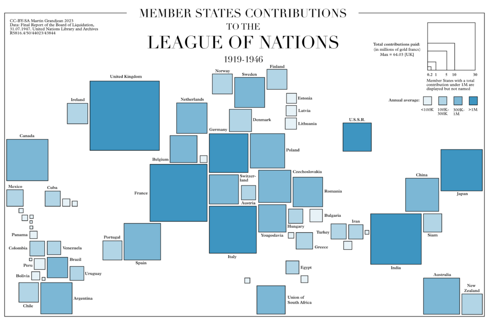 Funding the League of Nations: a map of the contributions of member ...